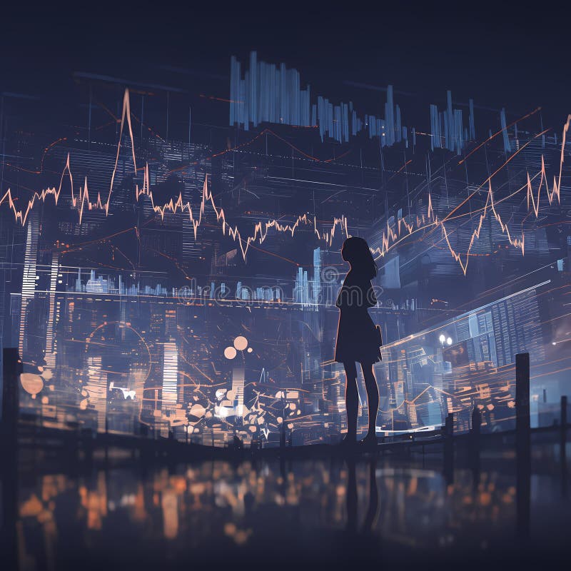 Glowing Forex Chart: Mesmerizing Backdrop for Financial Analysis Stock ...