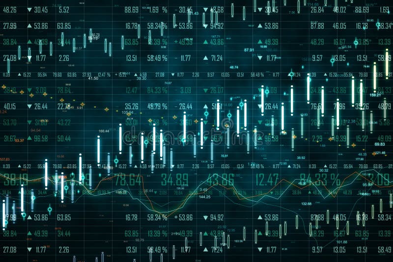 Glowing Forex Chart Texture Stock Illustration - Illustration of ...