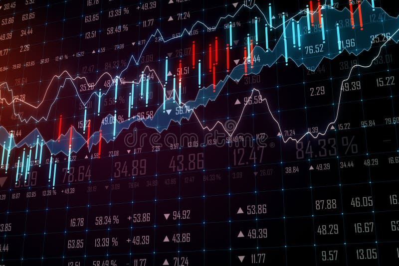 Glowing Forex Chart Wallpaper Stock Illustration - Illustration of ...