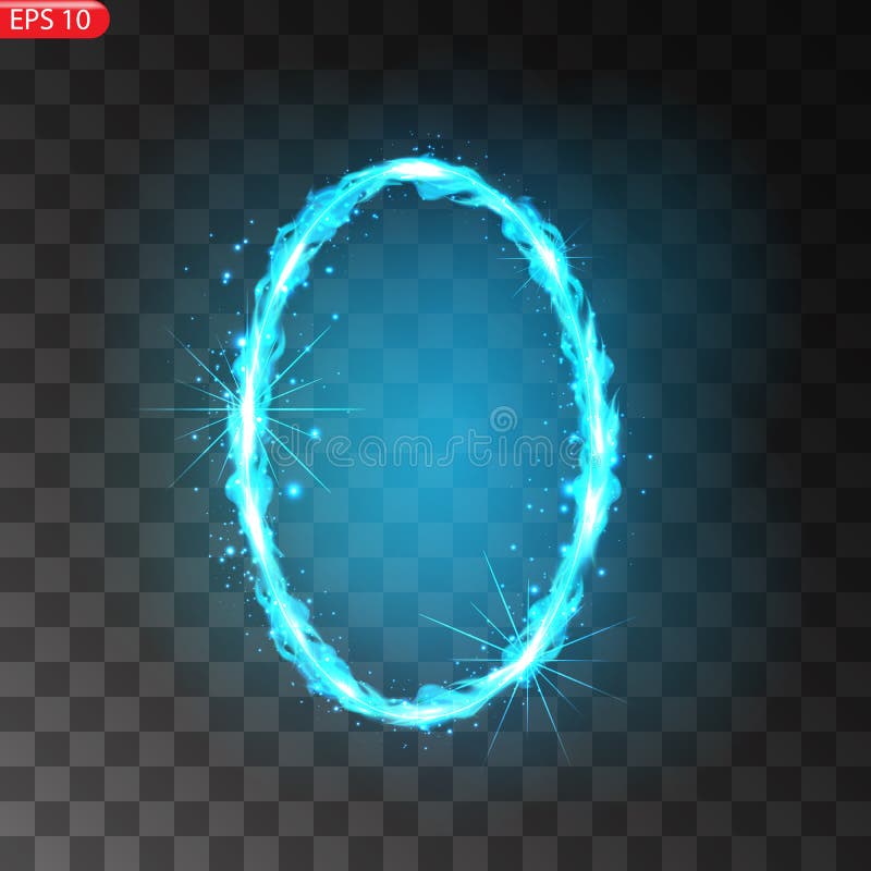 Glowing Frames on Transparent Background. Square Glow Borders ...