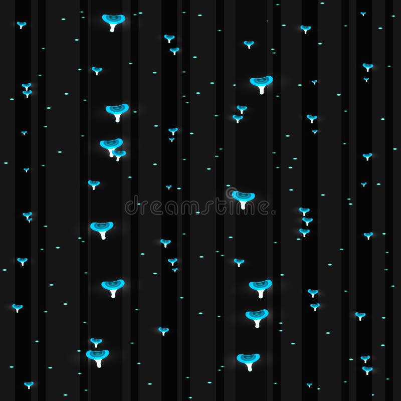 Glowing fungal pattern. stock vector. Illustration of agaric - 79802865