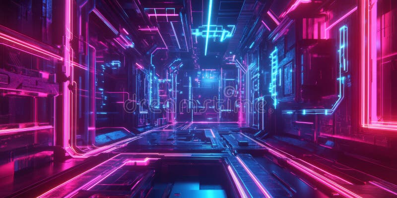 A Glowing Futuristic AI-powered Energy-efficient Smart Home, Featuring ...