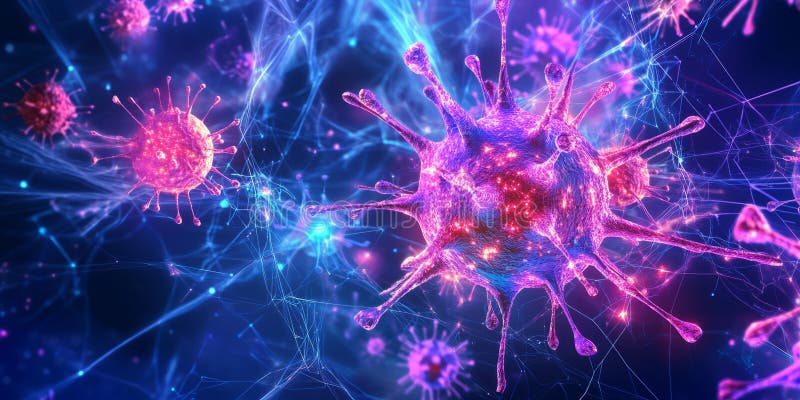 A Glowing Futuristic AI-powered Global Disease Outbreak Prediction ...