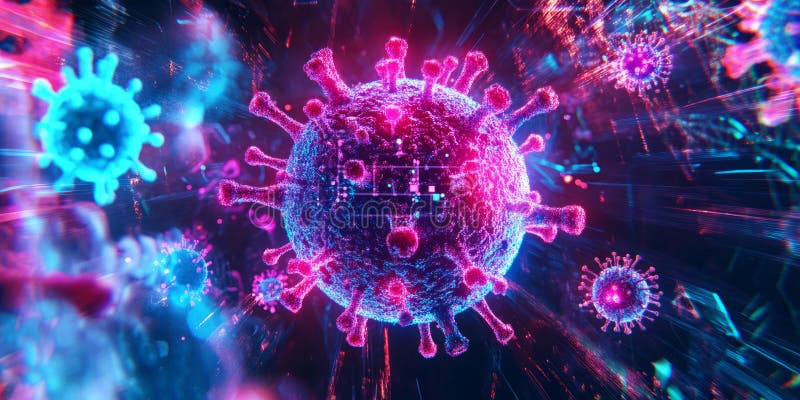 A Glowing Futuristic AI-powered Global Disease Outbreak Prediction ...