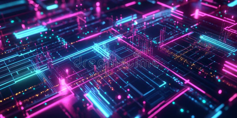 A Glowing Futuristic AI-powered Multi-dimensional Quantum Sensor Array ...