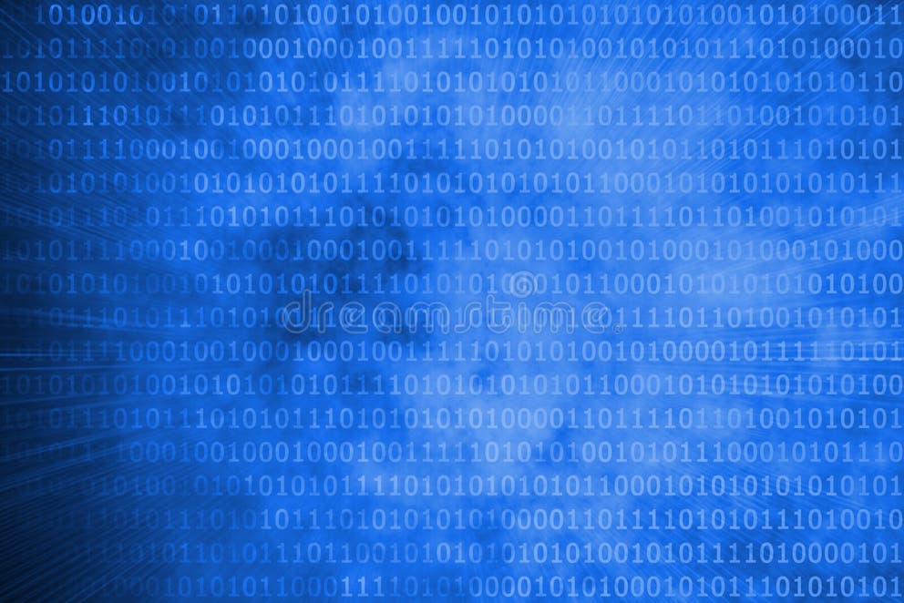 Glowing Futuristic Binary Code Stock Illustration - Illustration of ...