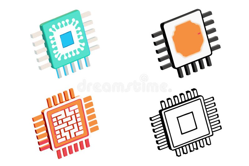 Glowing Futuristic Microchip Design, Showcasing Advanced Technology and ...