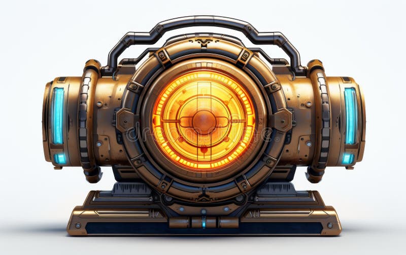 A Glowing Futuristic Object in the Dark Stock Illustration ...