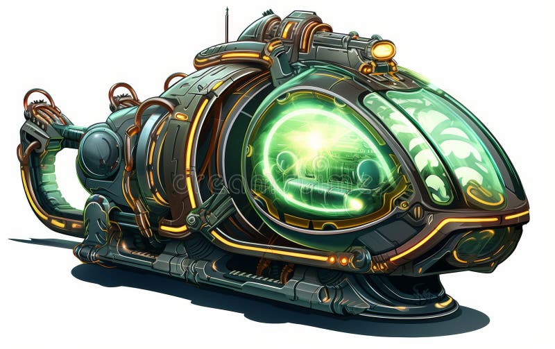 A Glowing Futuristic Object in the Dark Stock Illustration ...