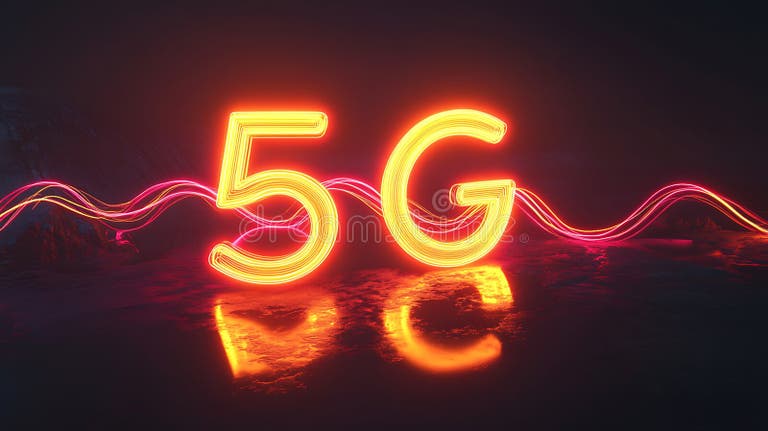 Glowing 5G Neon Sign Representing Next-Generation Mobile Connectivity ...