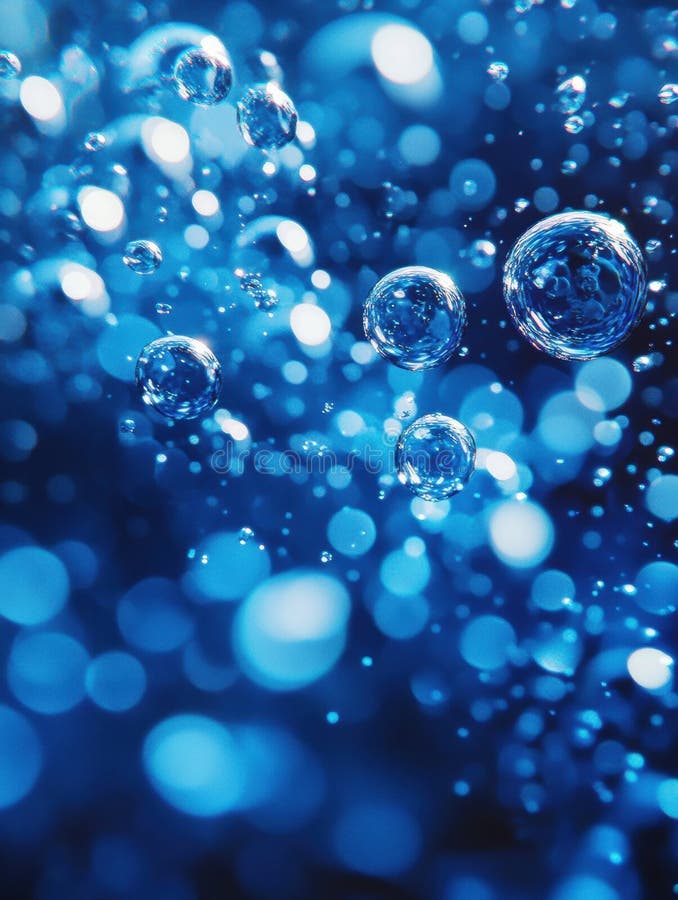 Glowing Gas Bubbles Float Gracefully in an Underwater Setting during a ...