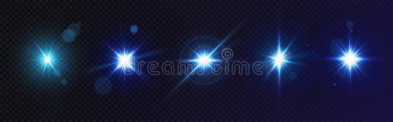 Glowing glint collection stock illustration. Illustration of star ...