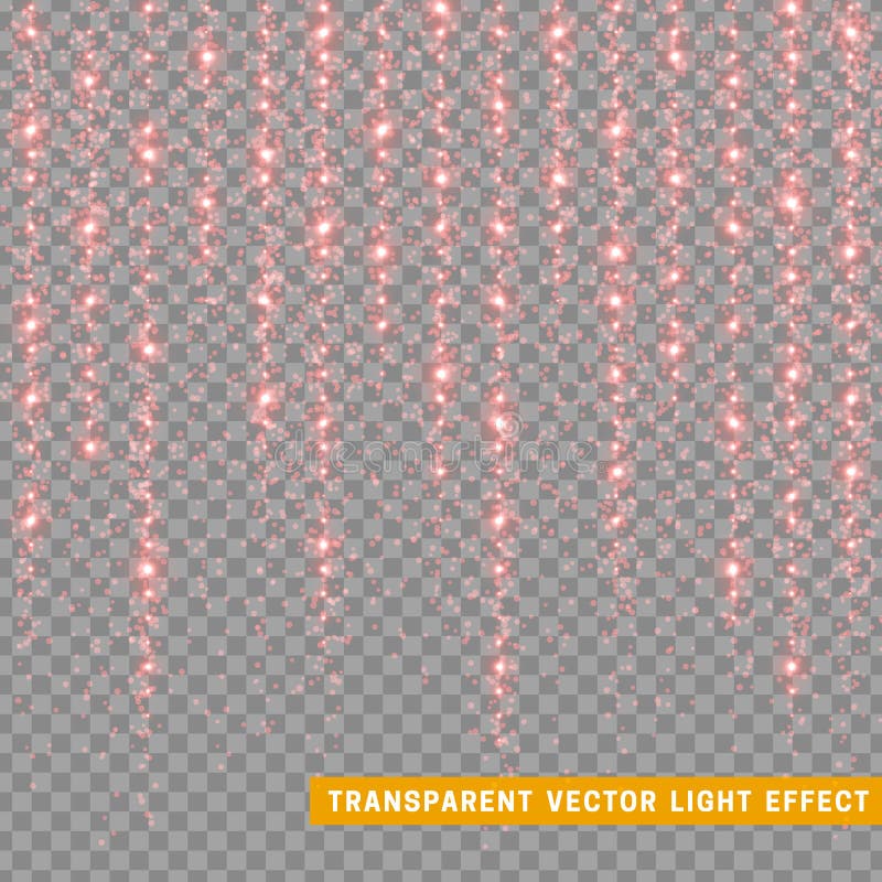 Glowing Glitter Light Effects Isolated Realistic. Stock Vector ...