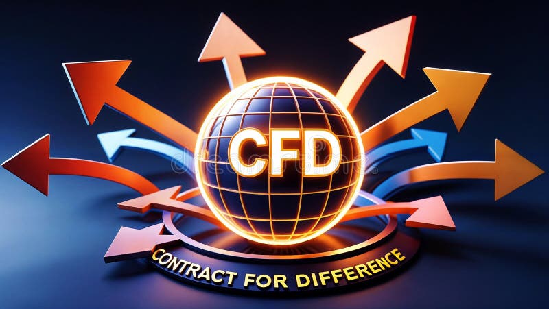 Glowing Globe with the Acronym Abbreviation "CFD" Text Word Contract ...
