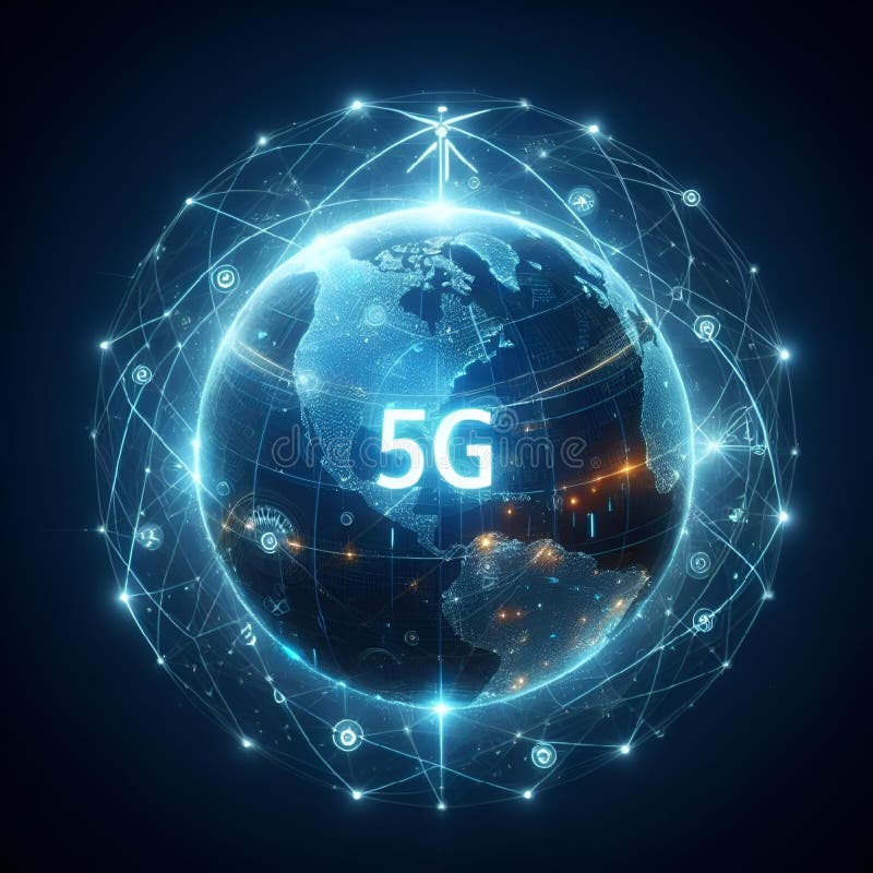 A Glowing Globe in a Combination of Blue and Orange Colors is Adorned ...