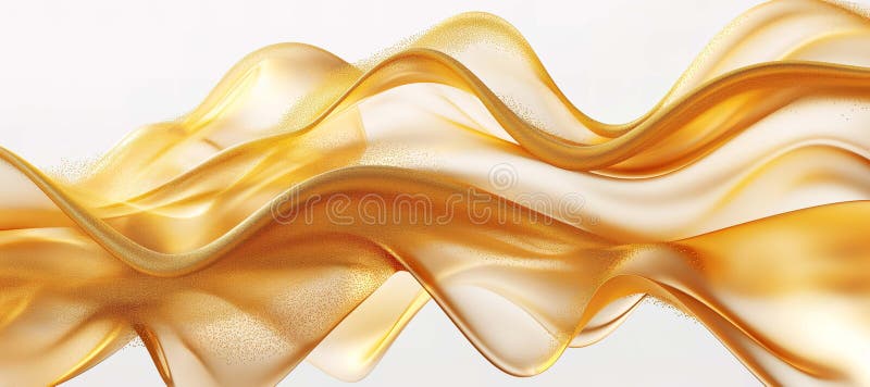 Glowing Gold Color Wave Background Stock Illustration - Illustration of ...