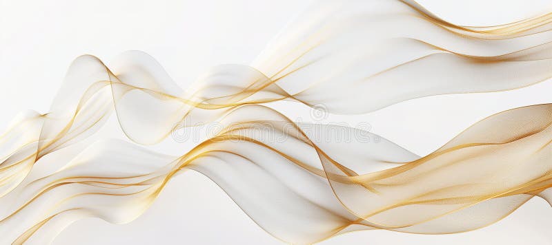 Glowing Gold Color Wave Background Stock Illustration - Illustration of ...