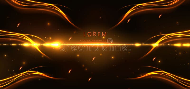 Glowing Gold Dot with Flare Lighting Effect on Dark Brown Background ...
