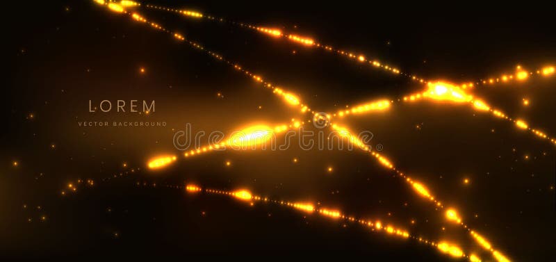 Glowing Gold Dot with Flare Lighting Effect on Dark Brown Background ...