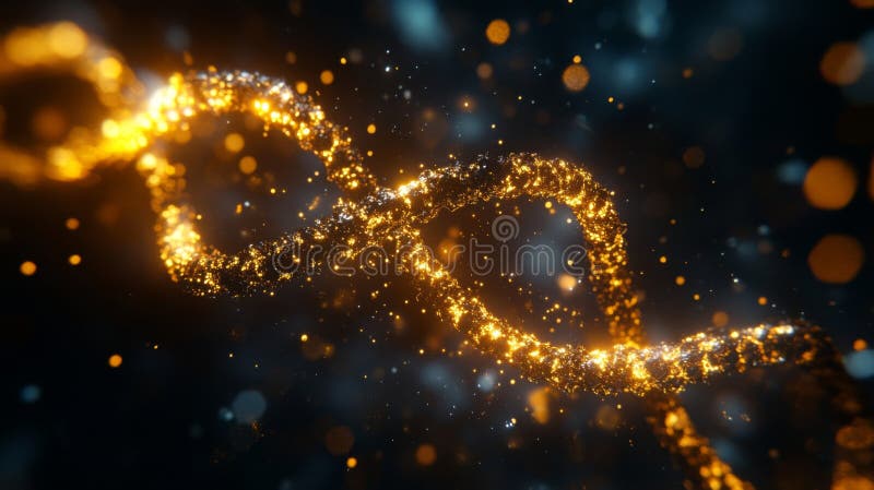 Glowing Golden Helix Abstract Art Design Stock Photos - Free & Royalty ...