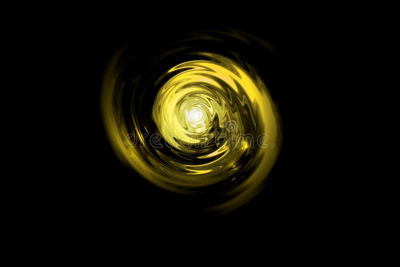 Glowing Golden Light Vortex on Black Backdrop, Abstract Background ...