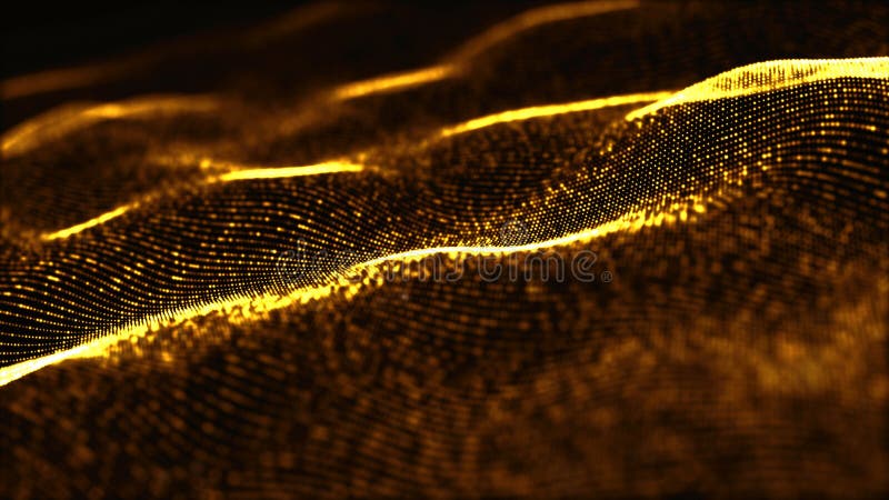Glowing Golden Particles Form Dynamic Wave Patterns in Continuous Loop ...