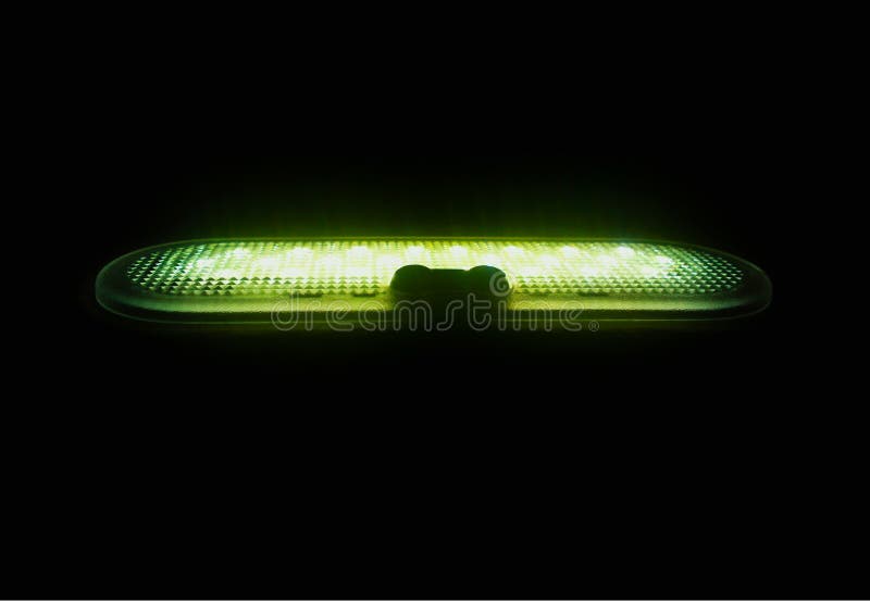 Glowing Green Led Lamp Object Background Stock Image - Image of lamp ...
