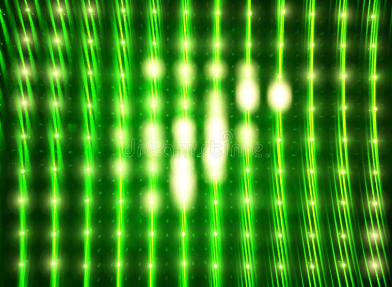 Glowing Green Exo Neon Garden Lights. Stock Image - Image of lights ...
