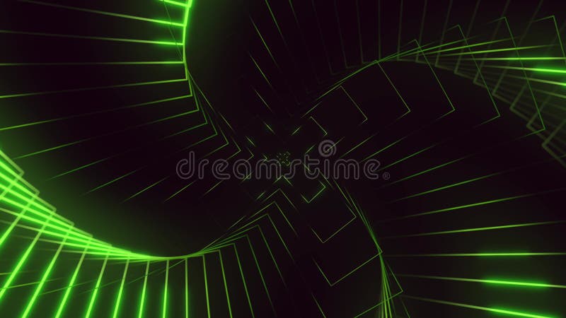 Glowing Green Spiral Digital 3d Artwork with Swirling Lines Stock ...