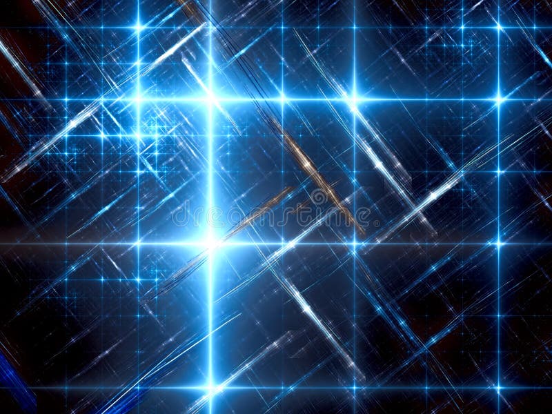 Glowing Grid - Abstract Digitally Generated Image Stock Illustration ...