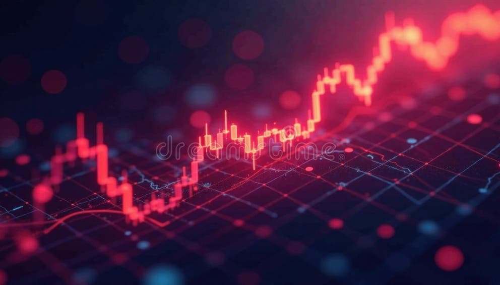 Glowing Grid Forex Chart Background, Dynamic Visual, Technology, Lines ...