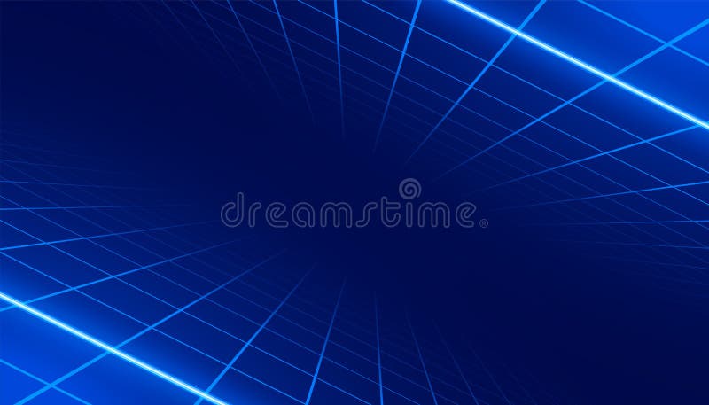 Glowing Grid Lines Geometric Wallpaper in Neon Style Stock Illustration ...