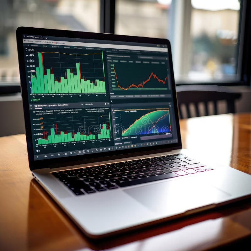 Glowing Growth Chart of Investments Stock Image - Image of lines ...