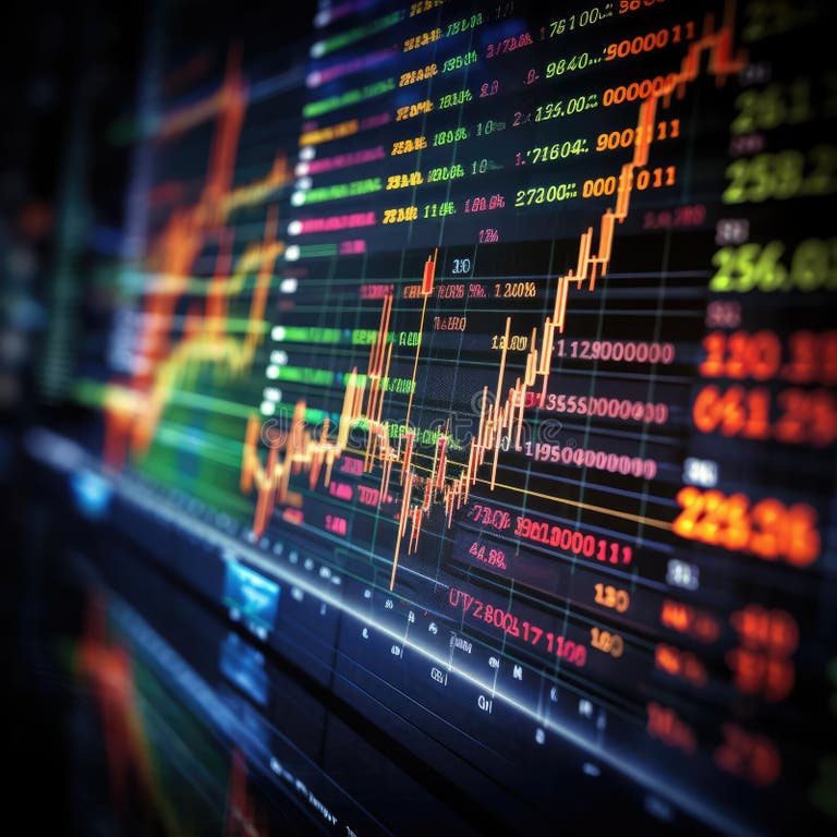 Glowing Growth Chart of Investments Stock Image - Image of symbol ...