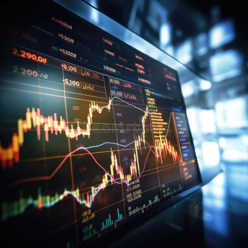 Glowing Growth Chart of Investments Stock Image - Image of lines ...