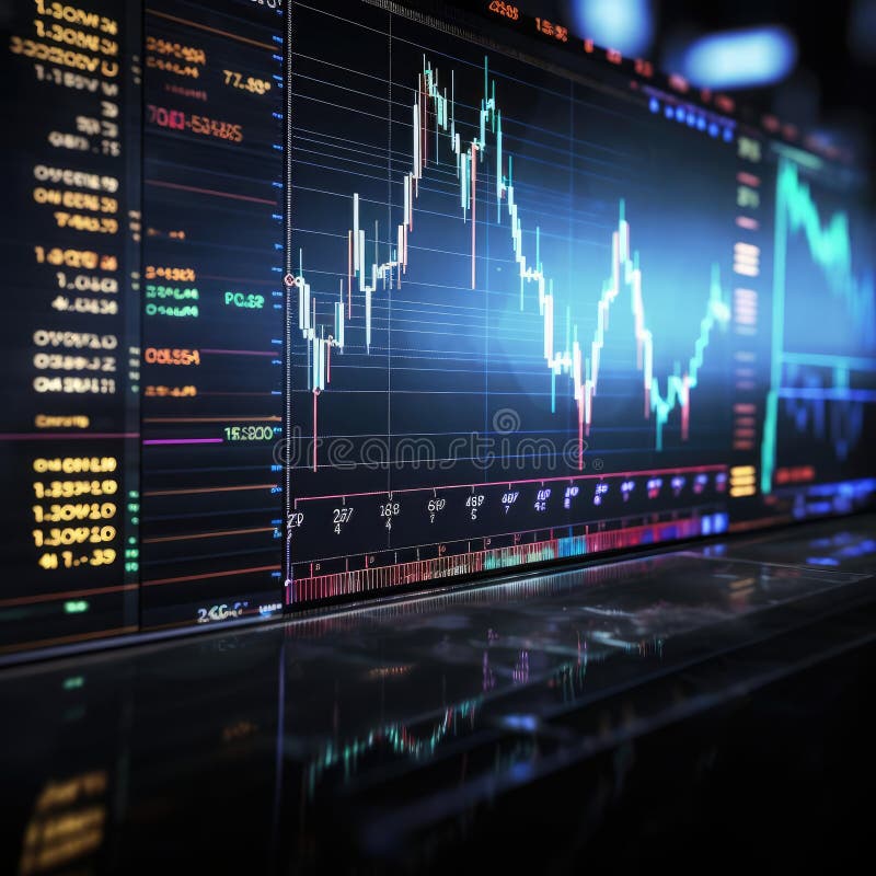 Glowing Growth Chart of Investments Stock Image - Image of crypto ...