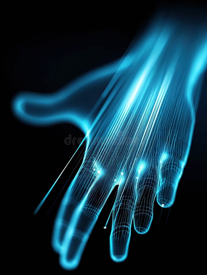 Glowing Hand Scan Animation Showcasing Touchless Payment System ...