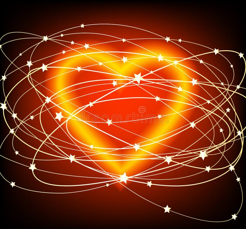 Glowing heart stock illustration. Illustration of pattern - 11672982