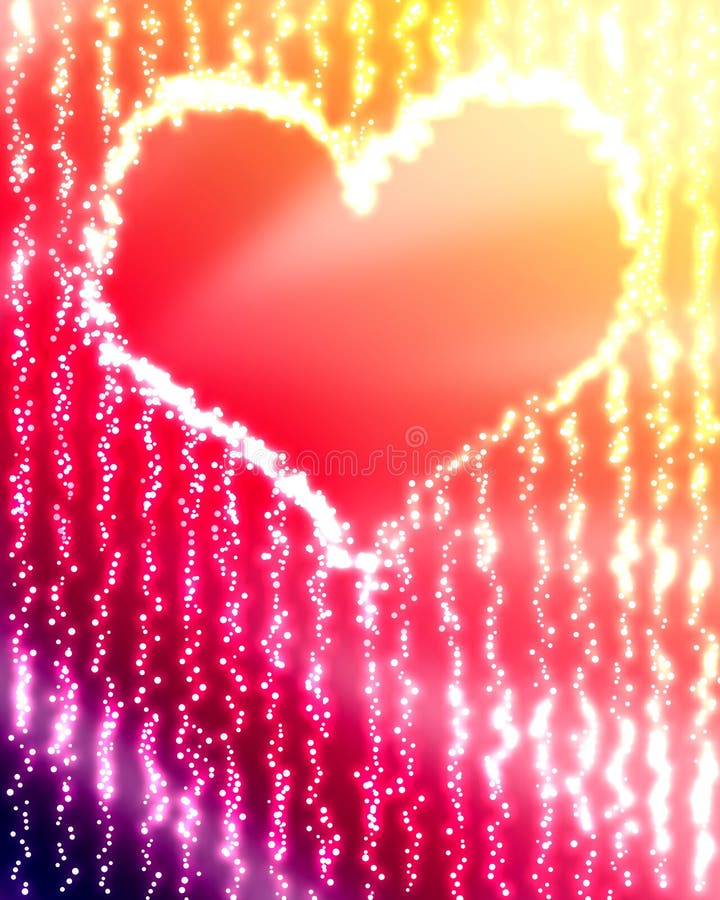 Glowing heart stock illustration. Illustration of digital - 19753143
