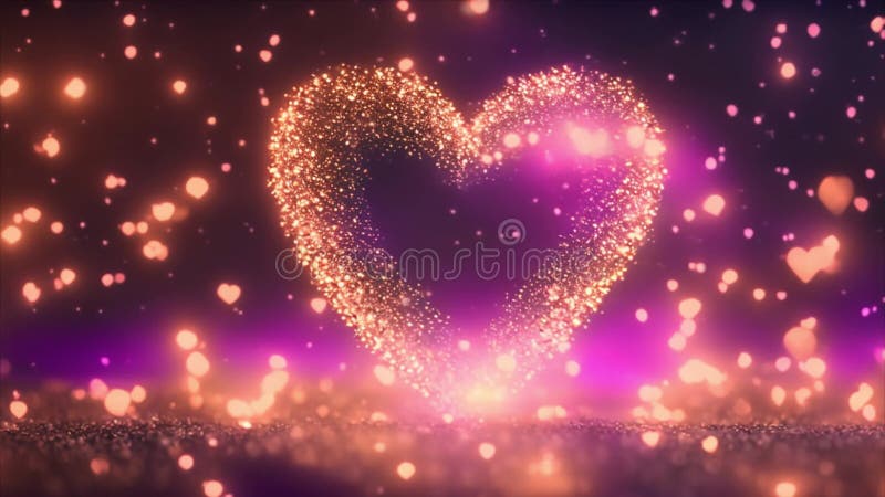 Glowing Heart with Glitter stock footage. Video of glitter - 347319764