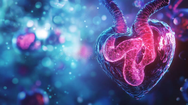 Glowing Heart Regeneration with Stem Cells and Muscle Tissue Effect ...