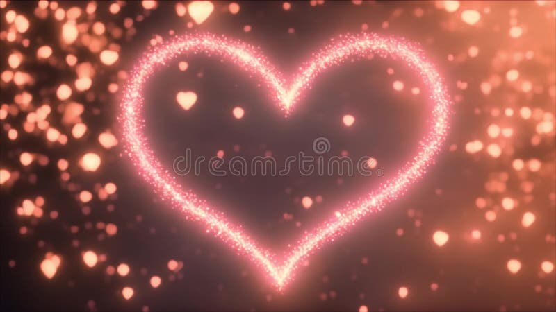 Sparkling Heart Design stock video. Video of passion - 347339399