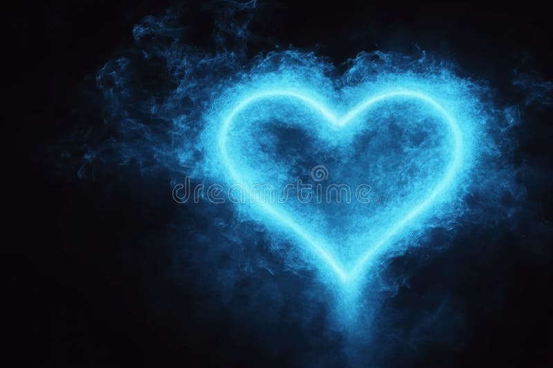 Glowing Heart Shape with Ethereal Aura for Romantic and Dreamy Concepts ...