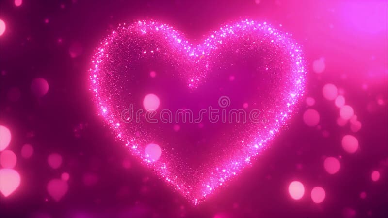 Glowing Heart Shape stock footage. Video of feeling - 347340666