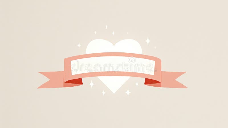 Glowing Heart Shaped Ribbon Fluttering Gently in Soft Background Stock ...