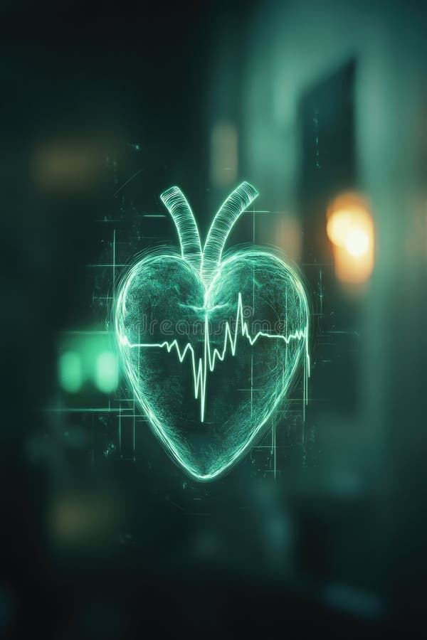 Glowing Heartbeat stock photo. Image of physiology, emotion - 378459074