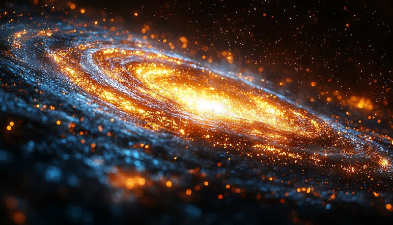 Glowing Heat Temperature Shiny Night Bright Space Fire Generated by AI ...