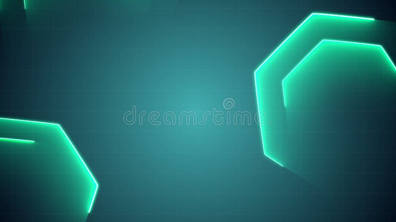 Glowing Hexagon 2D Technology Background. Stock Illustration ...