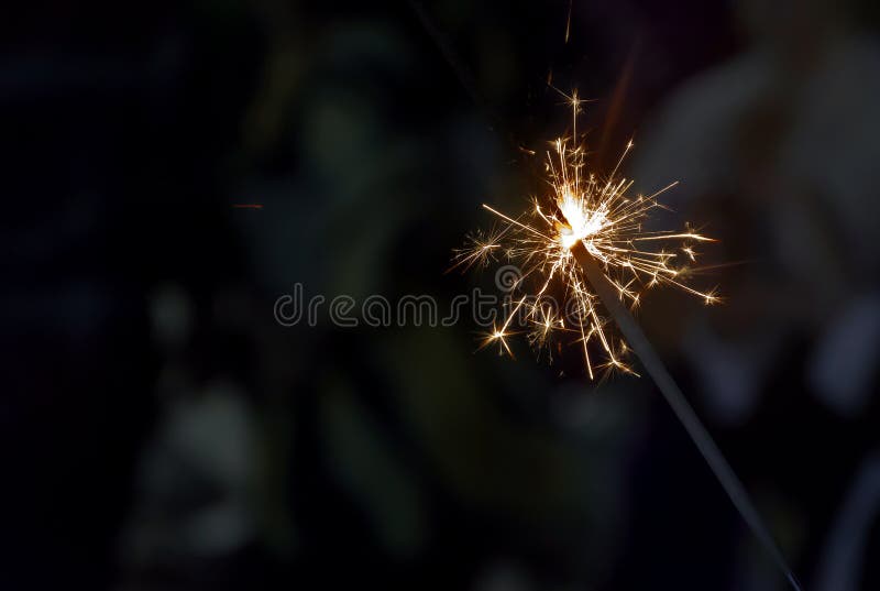 Glowing Holiday Sparkling Hand Fireworks Stock Image - Image of flame ...