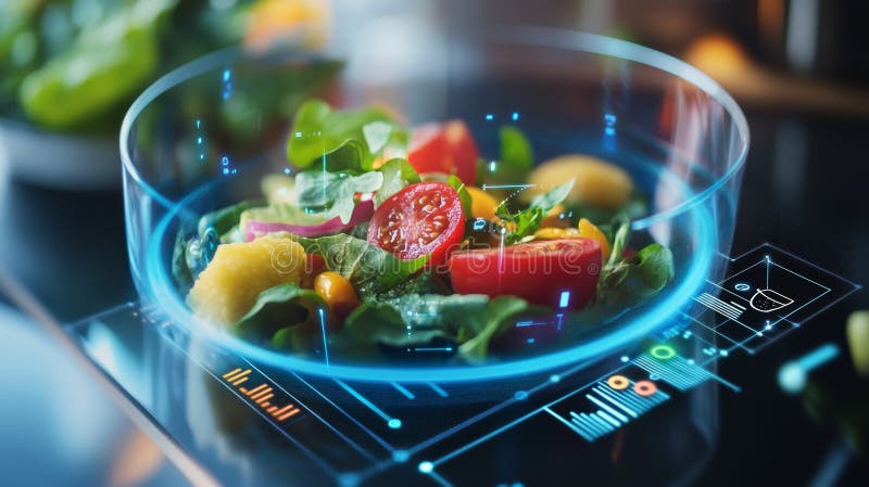 Glowing Holographic App Displays Meal Prep Ideas and Calorie Breakdowns ...